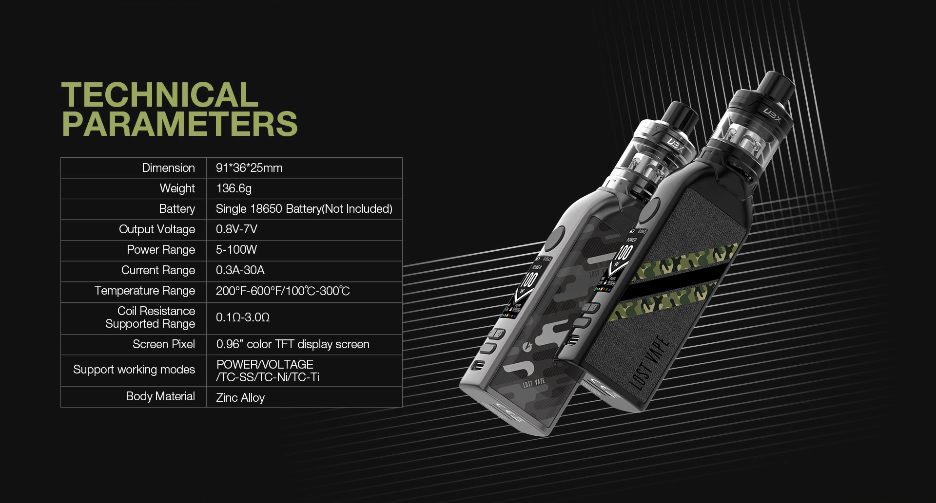 BTB (BACK TO BASIC) 100W STARTER - Lost Vape