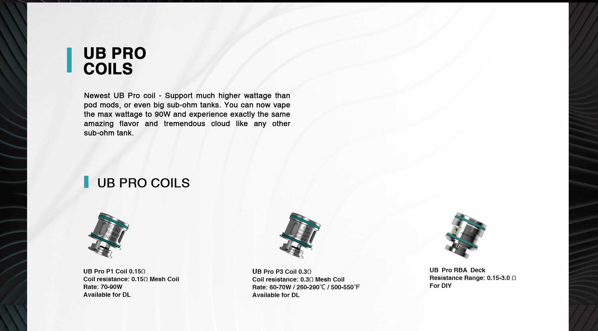 UB PRO COILS - Lost Vape