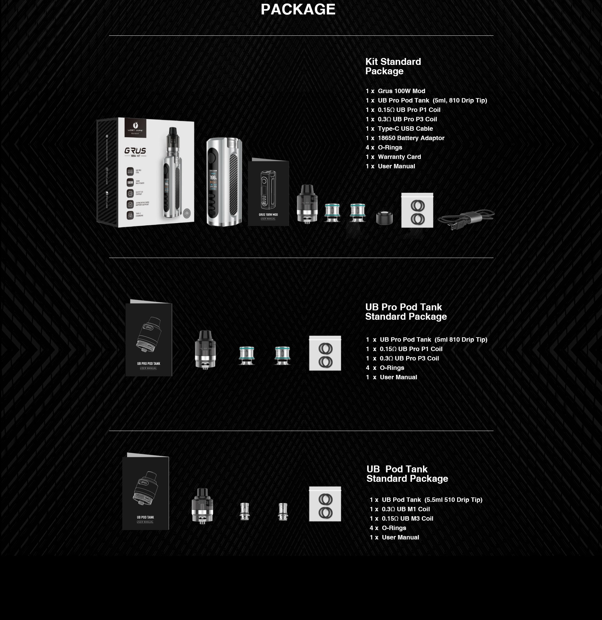 GRUS 100W MOD - Lost Vape