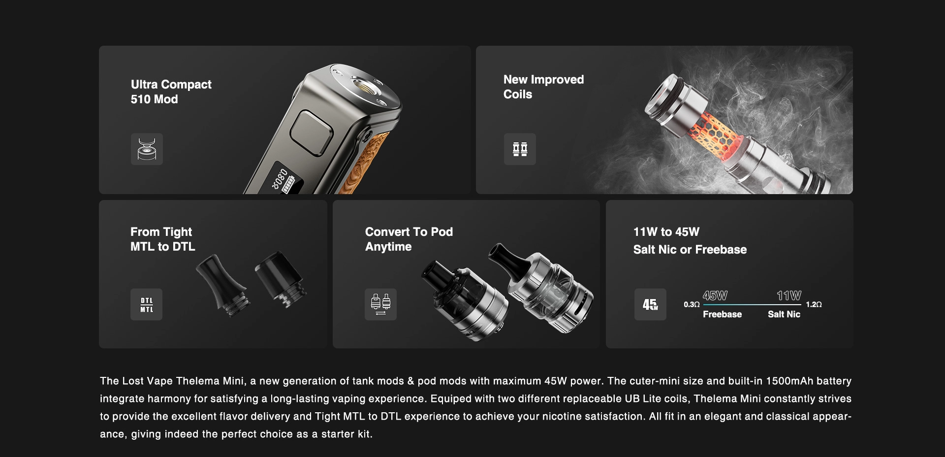 THELEMA MINI 45W - Lost Vape