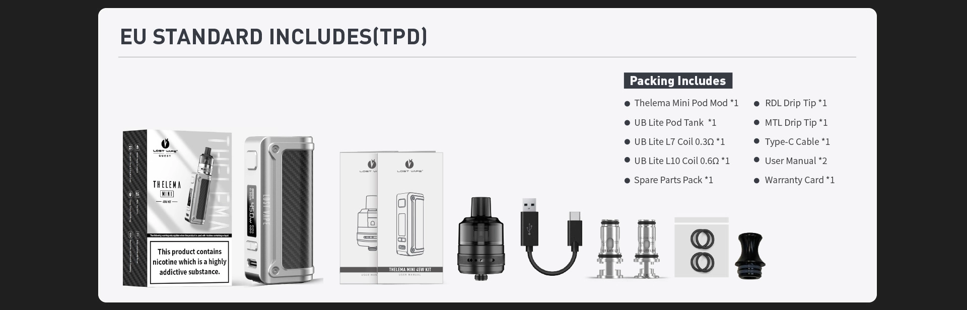 THELEMA MINI 45W - Lost Vape