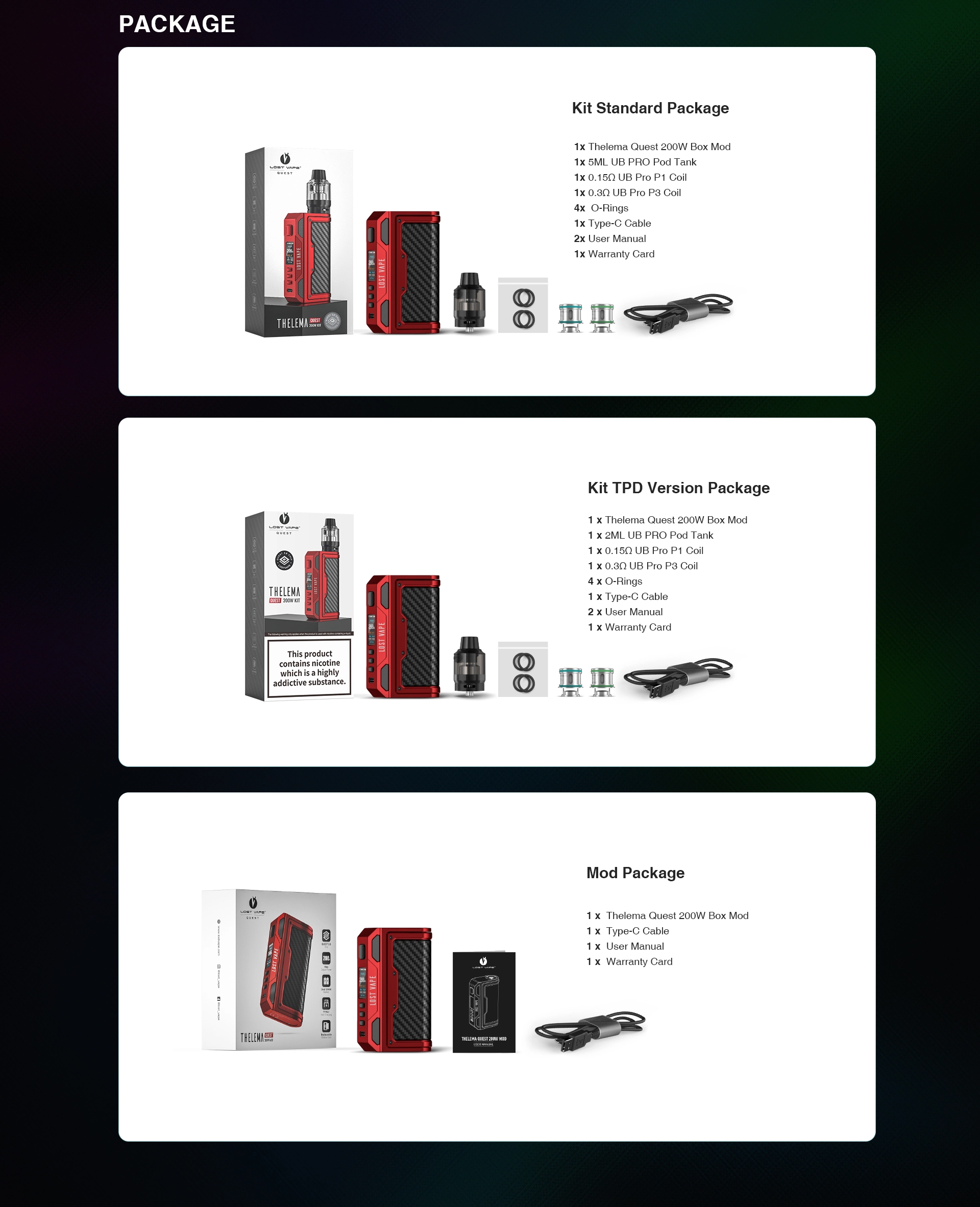 THELEMA QUEST 200W - Lost Vape