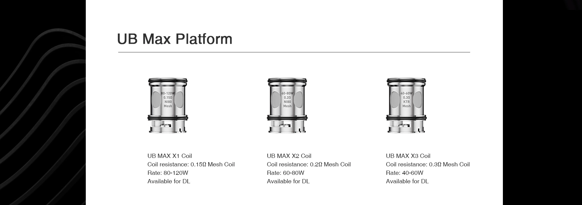 UB MAX COILS - Lost Vape