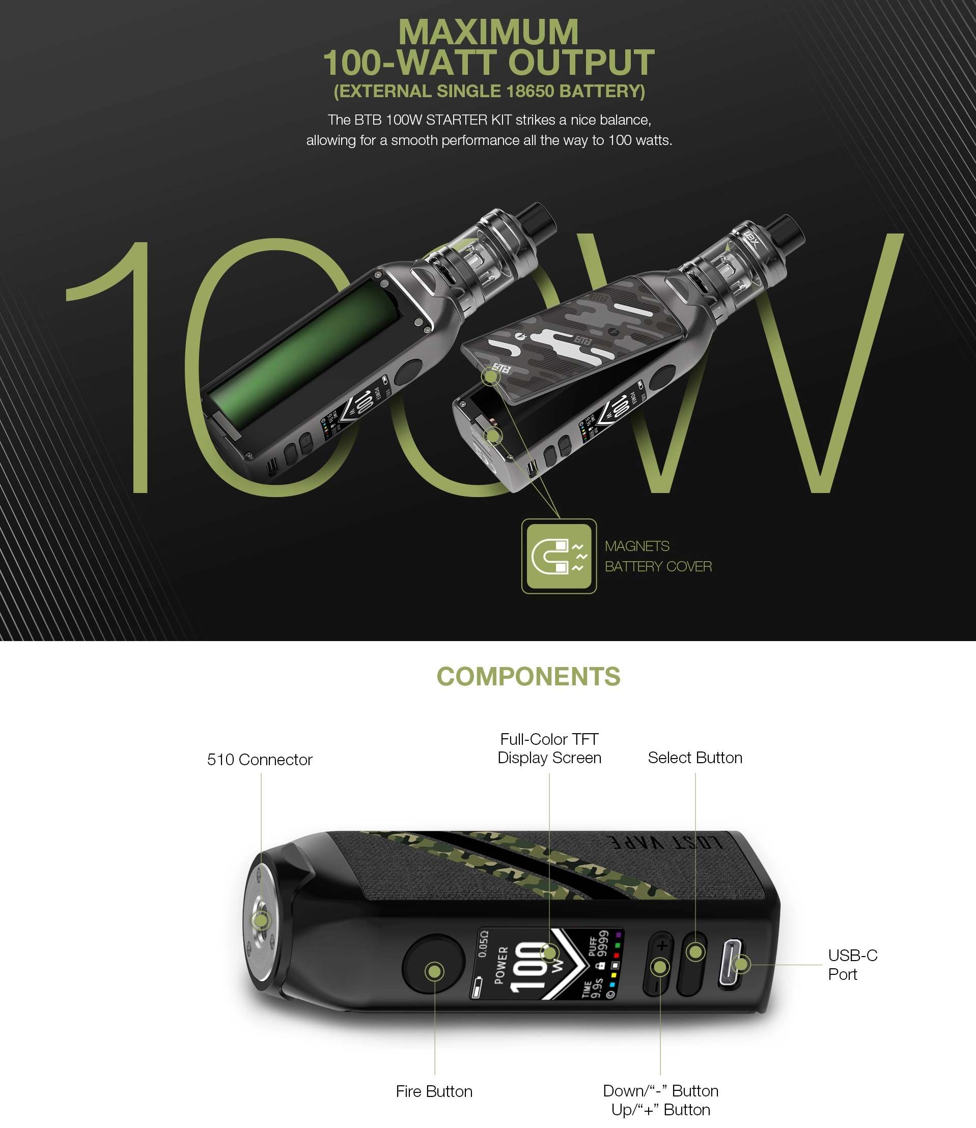 Lost Vape BTB 100W Starter Kit Review - Lost Vape