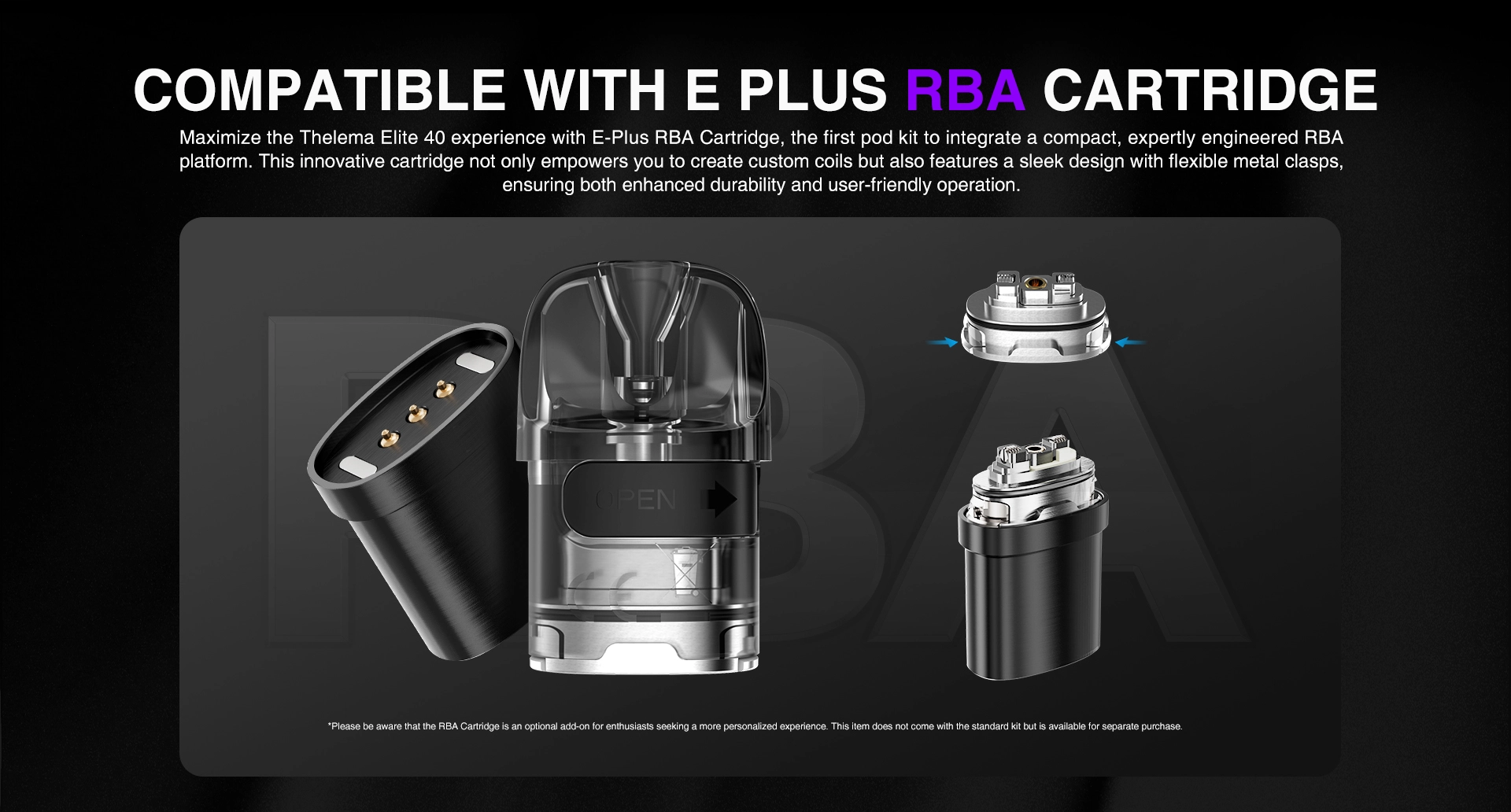 E PLUS (RBA) Cartridge - Lost Vape