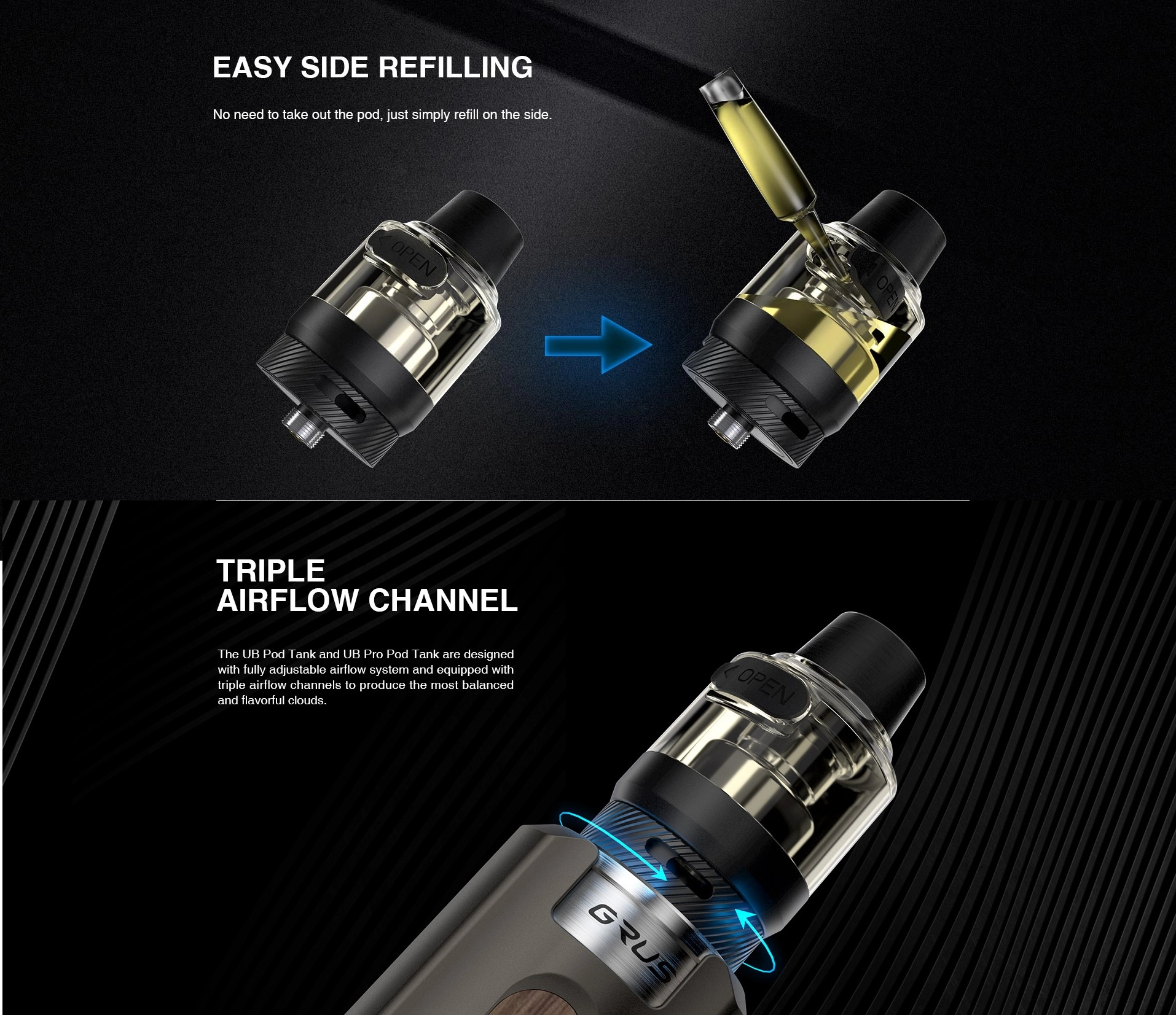 Lost Vape GRUS v2 + UB Pro Pod Tank - Lost Vape