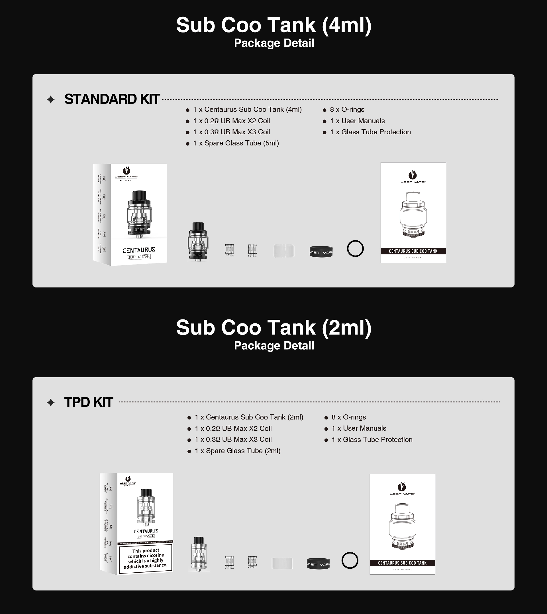 CENTAURUS SUB COO TANK - Lost Vape
