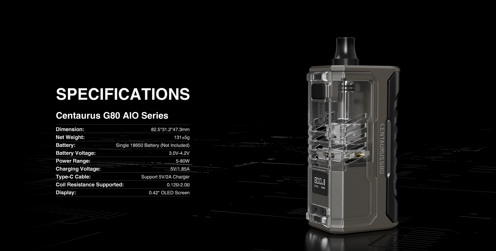 CENTAURUS G80/G80S AIO - Lost Vape