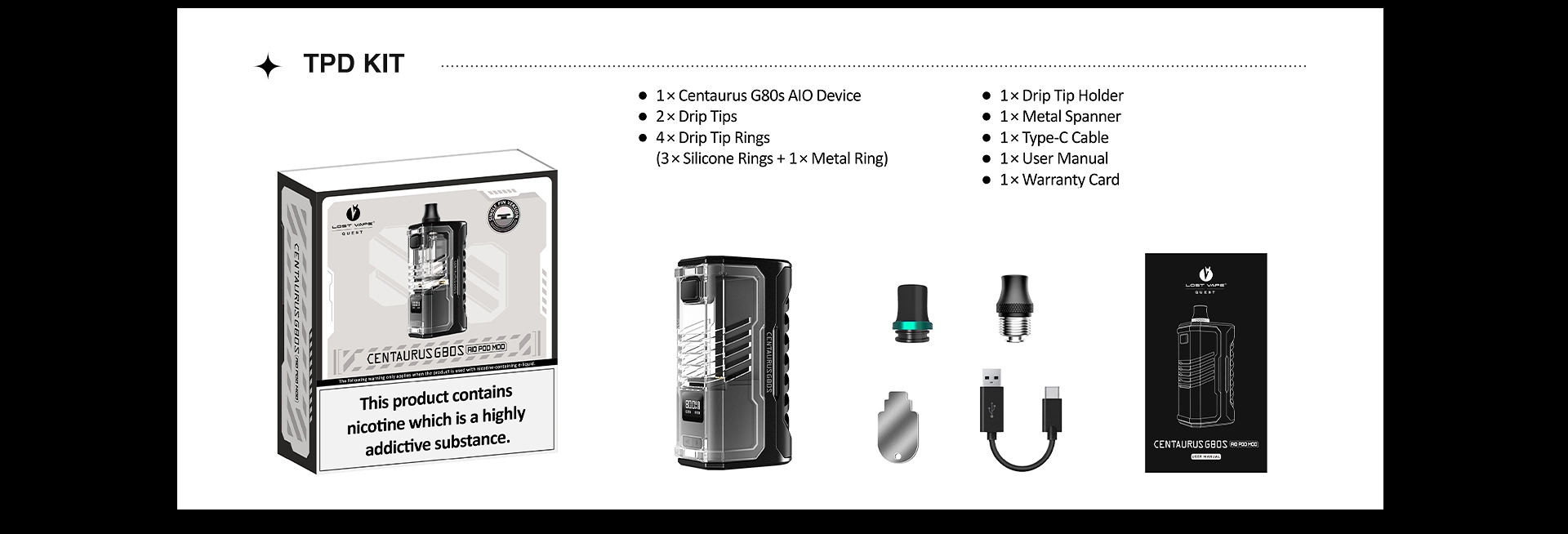CENTAURUS G80/G80S AIO - Lost Vape