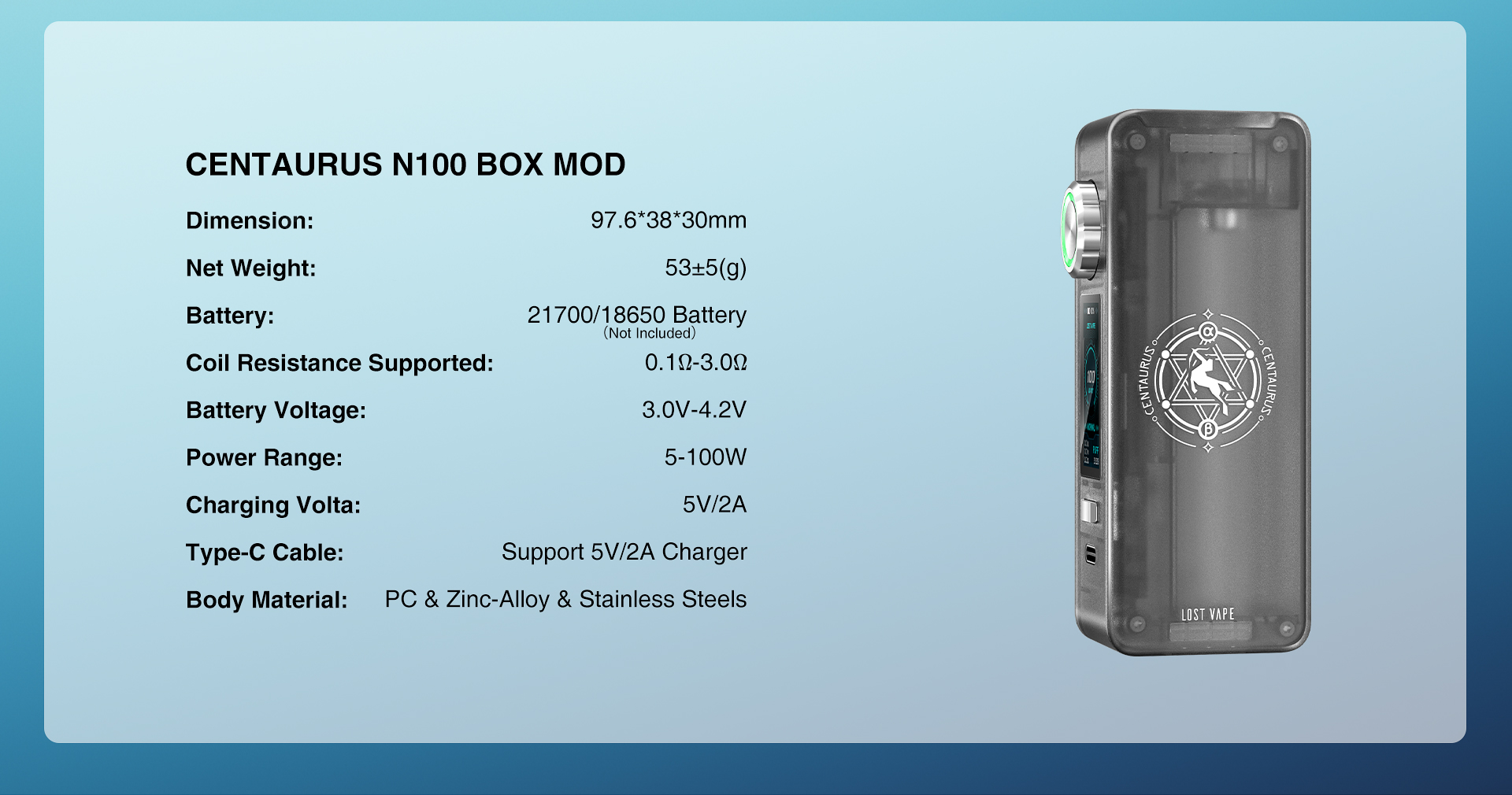 CENTAURUS N100 - Lost Vape